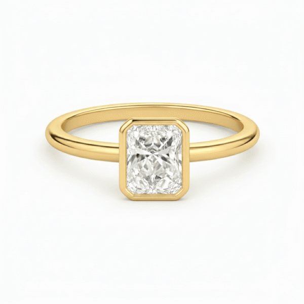 Bezel Radiant Ring (Setting only) - Jlim Diamonds